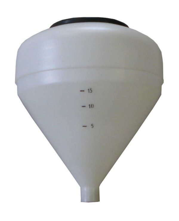 40ltr Litre Cylindrical Plastic Moulded Conical Tank Container - Tanks UK